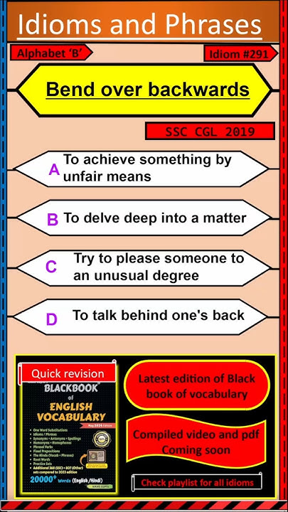 Idioms and phrases | Bend over backwards | Black book of English ...