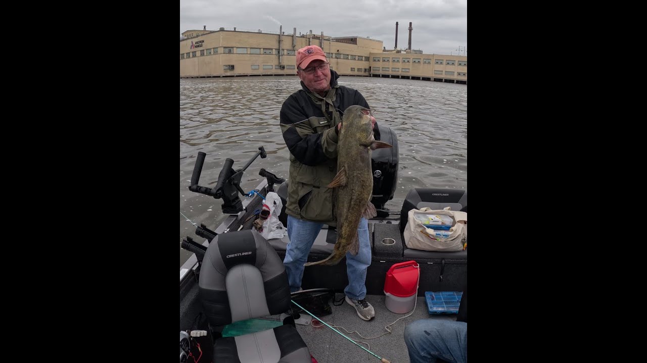 Big Catfish and Huge Freshwater Drum! Fishing the Dam in De Pere, WI ...