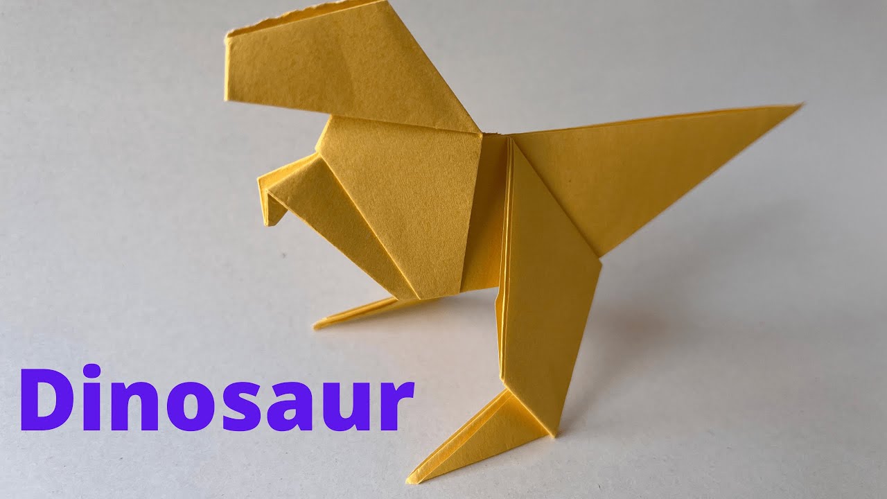 How to make an Easy Origami Dinosaur | How to make paper dinosaur - YouTube