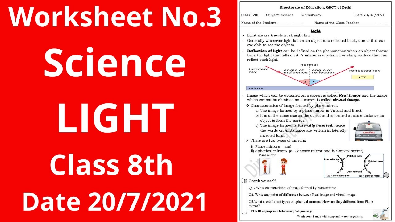 Worksheet 3 Science class 8(20/7/21)English Med/worksheet Science class ...