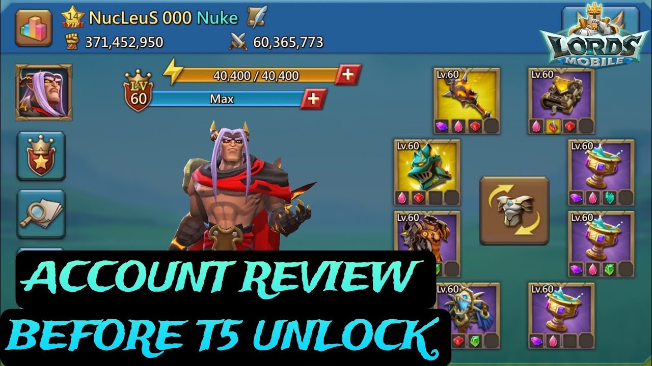 Lords Mobile Account Overview Before T5 Unlock | Lords Mobile Account ...