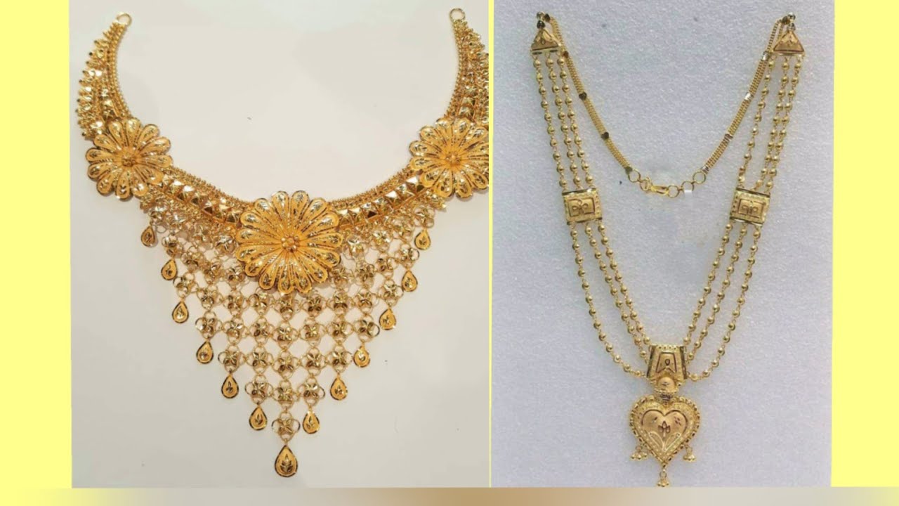 22ct hallmark gold Necklace and Sitahar design - YouTube