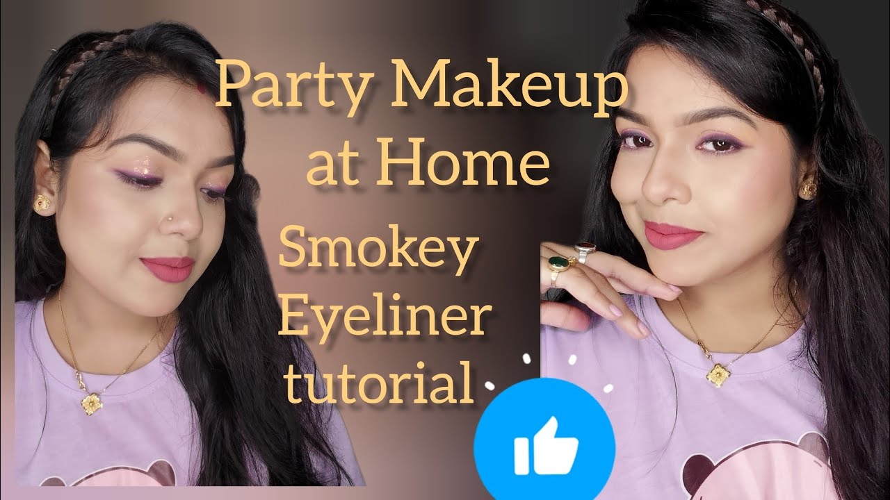 Smokey Eyeliner Tutorial step by step|Party Makeup at Home for ...