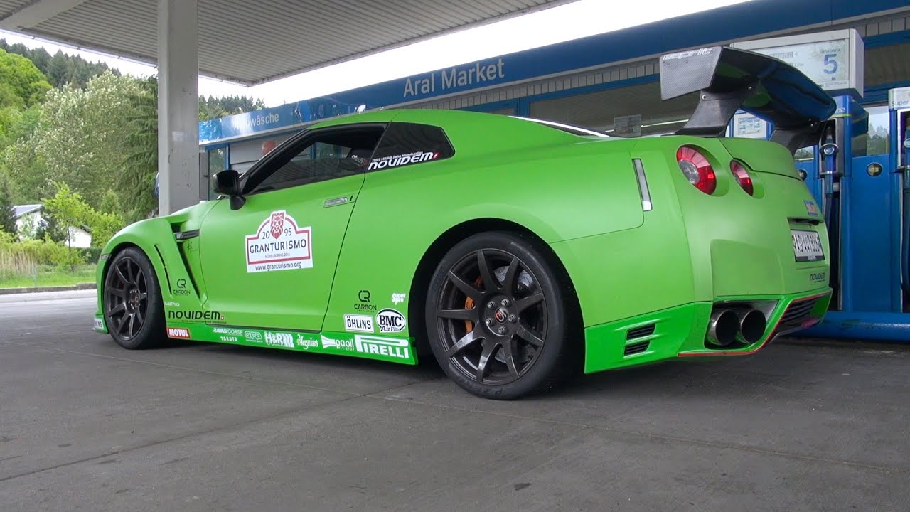 750HP Novidem Nissan R35 GT-R - Start up & Accelerating! - YouTube