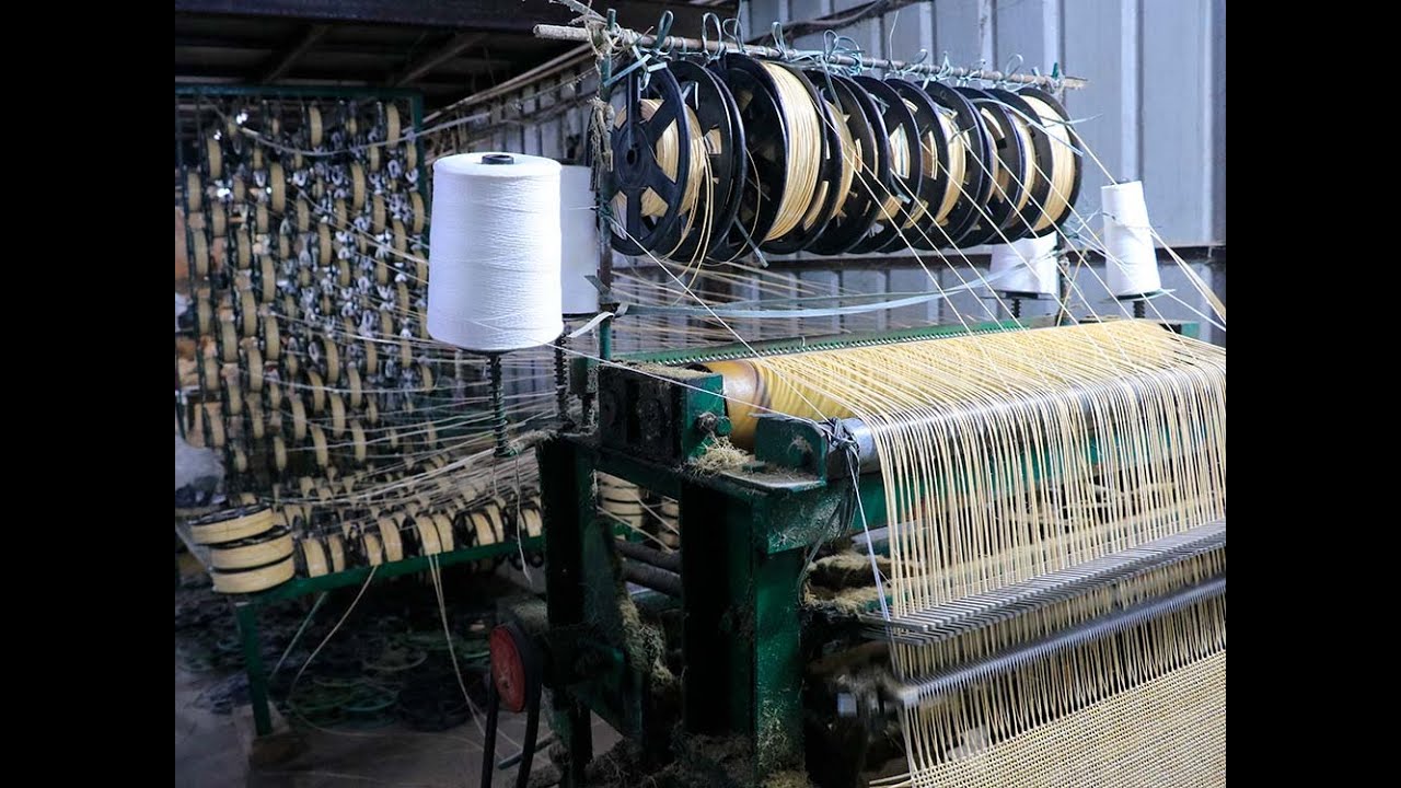 The production process of cane webbing roll | LTR - YouTube