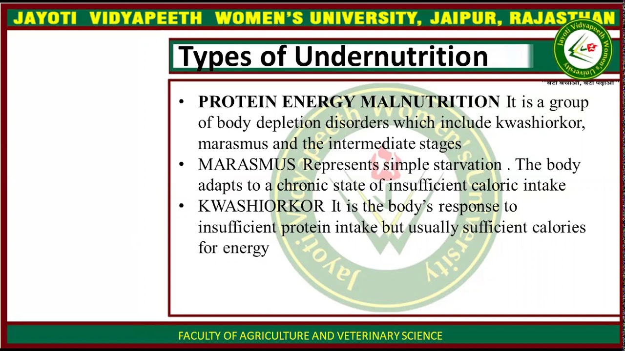 under nutrition - YouTube