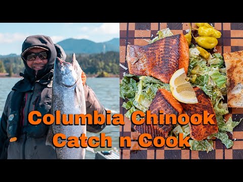 Blackened Columbia River Spring Chinook over Caesar Salad with Homemade ...