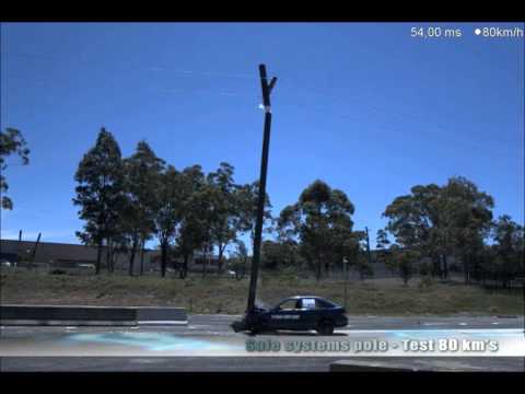 What happens when vehicles crash into Utility Pole - YouTube