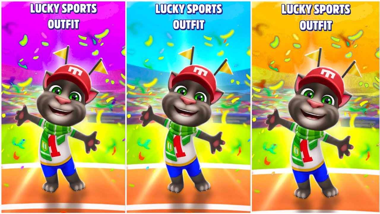 My Talking Tom 2 😺 Lucky Sports Outfit 😘 Tom 2🤪 Funny video 😅 Talking ...