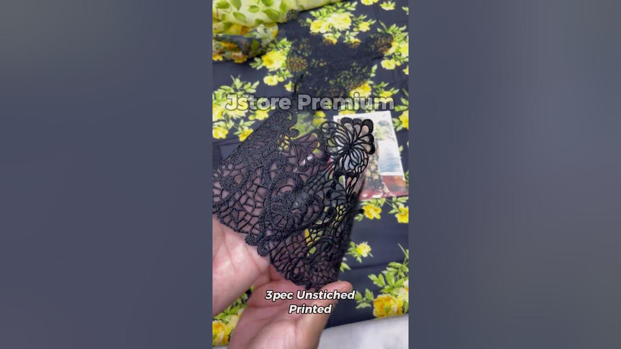 Jstore Premium | 3pcs Unstiched | Embroided Lawn Collection - YouTube