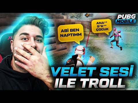 VELET SESİ İLE BOMBA ATARAK TROLLEDİM  !! KÜFÜR EDİP ÇILDIRDI ! PUBG MOBİLE