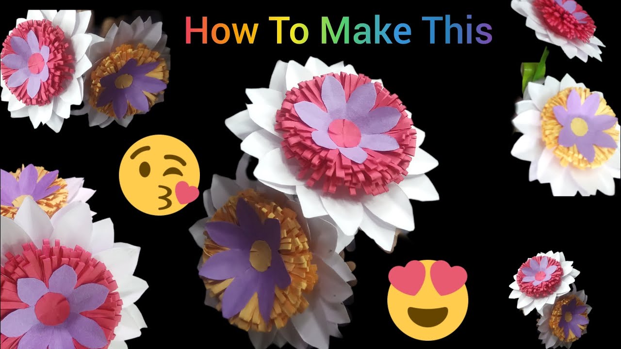 How To Make Flowers With Flowers/Diy Paper Flowers Making/Paper flowers ...