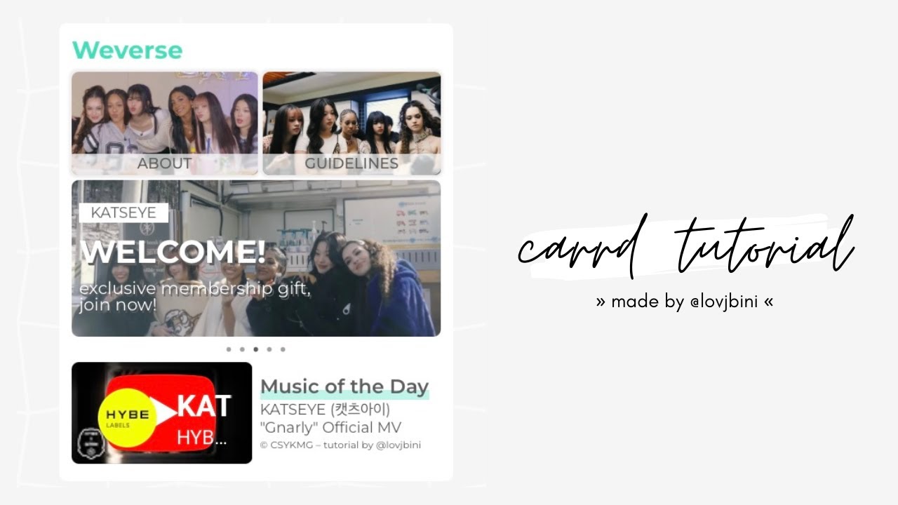 interactive & weverse themed carrd tutorial — © CSYKMG - YouTube