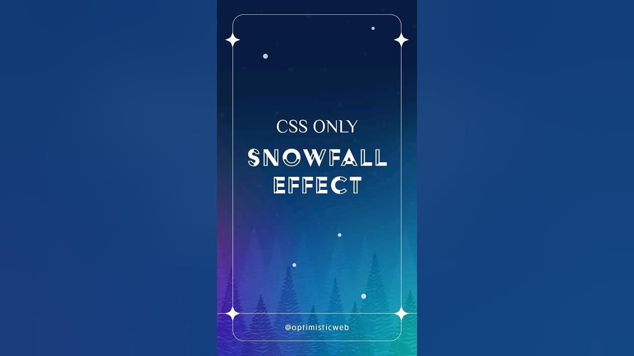 Pure CSS Snowfall Animation Effect | No JavaScript - YouTube