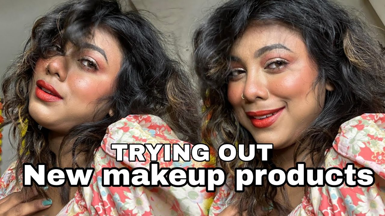 TRYING OUT FEW NEW MAKEUP PRODUCTS | I'm back after 1 year of break ...