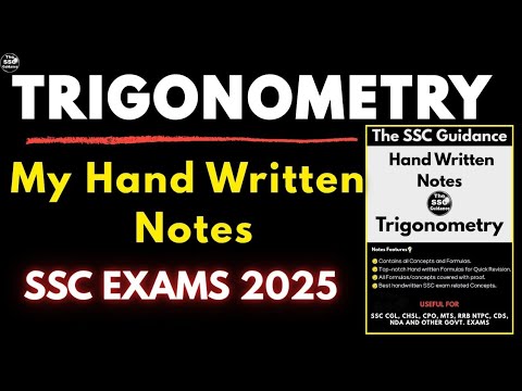 Trigonometry complete Hand Written Notes for SSC Exams 2025 | TSG Hand ...
