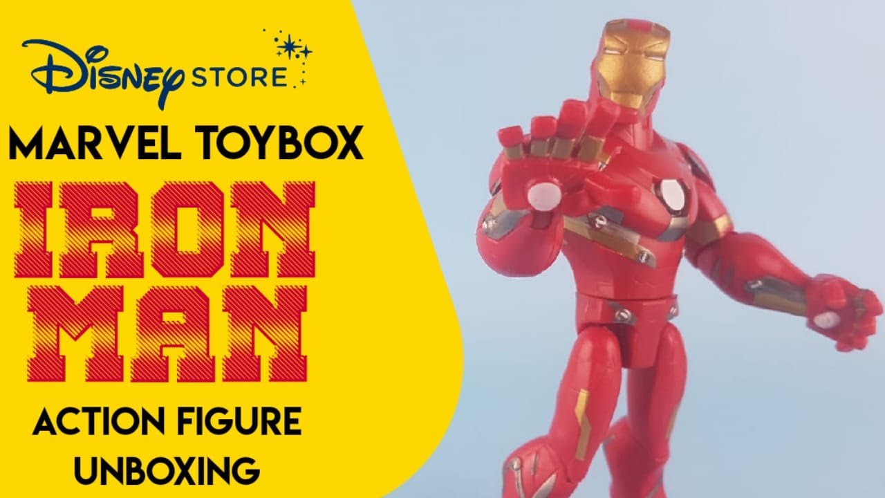 Disney toybox iron man (new colour) action figure unboxing - YouTube