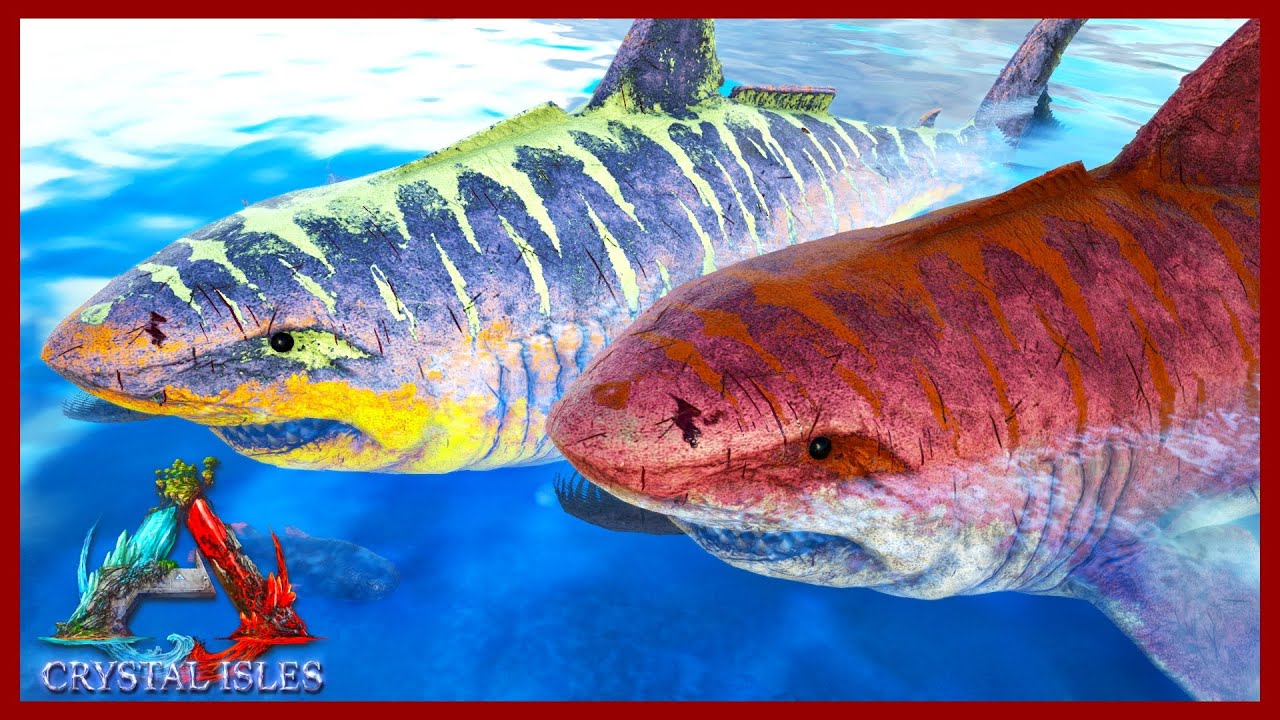 Taming Our First Water Creatures! Max Level Megalodon Taming! Crystal ...