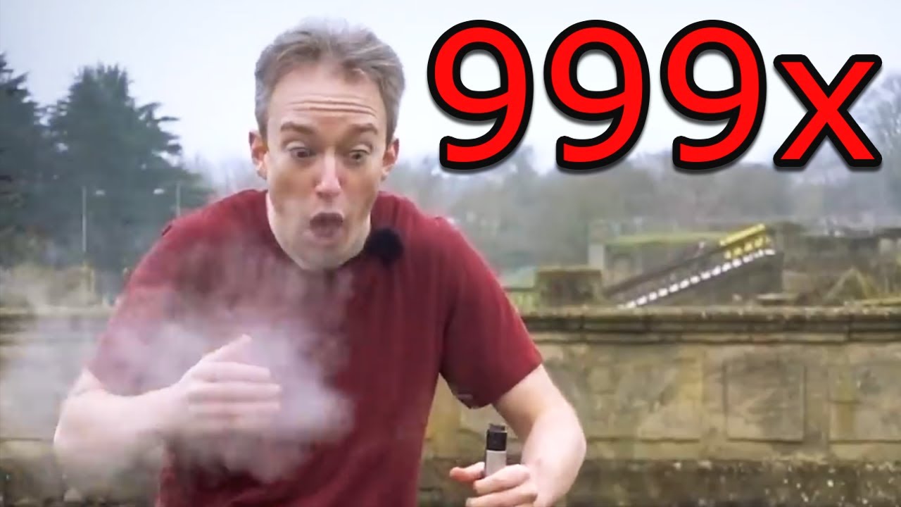 Tom Scott chokes on vape 999x speed meme - YouTube