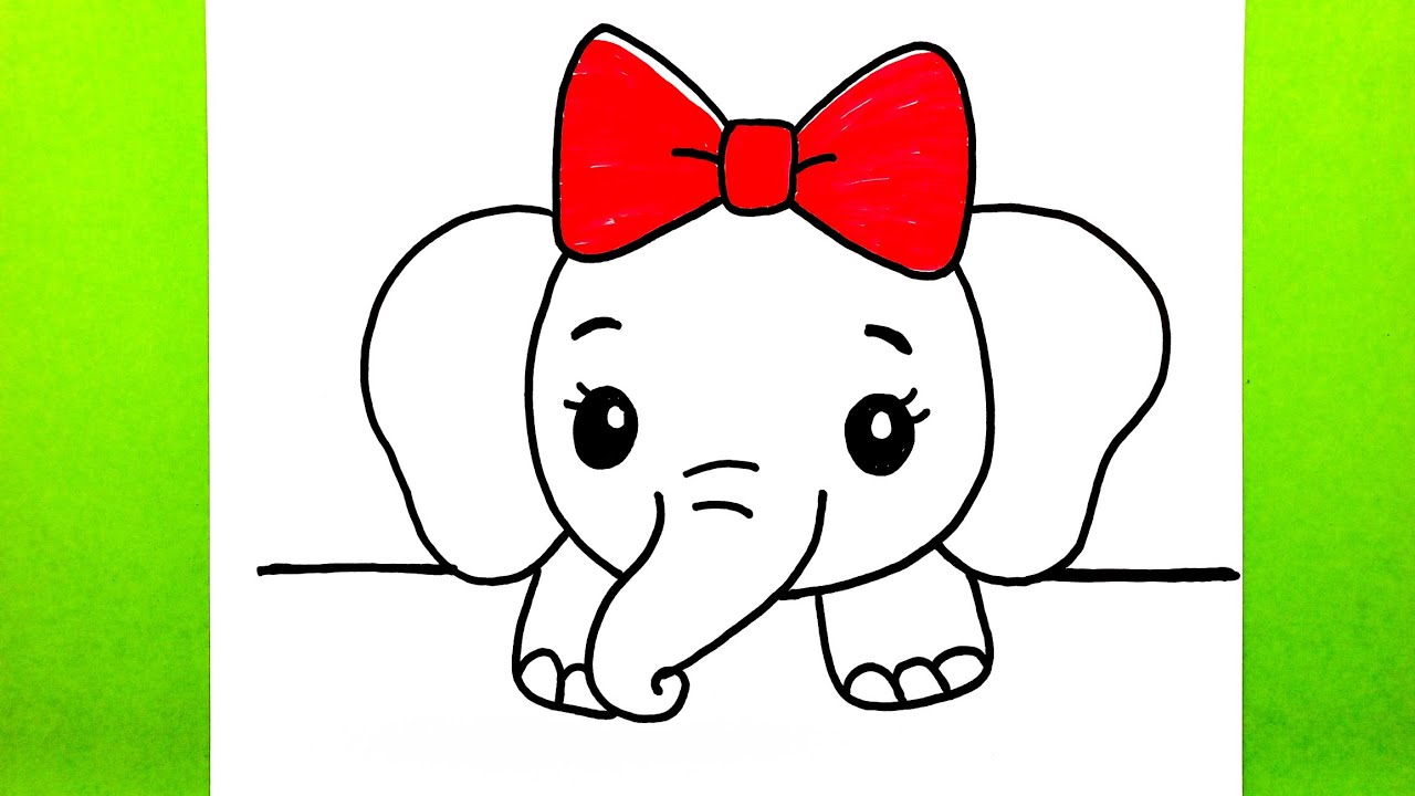 Fil Nasıl Çizilir ''Çok Kolay'' Sevimli Bebek Fil Çizimi, Çocuklar için ...