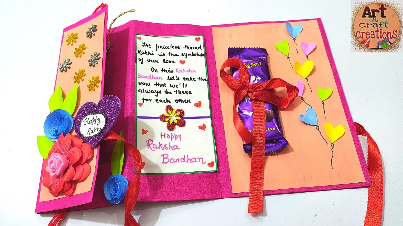 Beautiful Handmade Rakhi Card | How to make Raksha Bandhan Card.. - YouTube