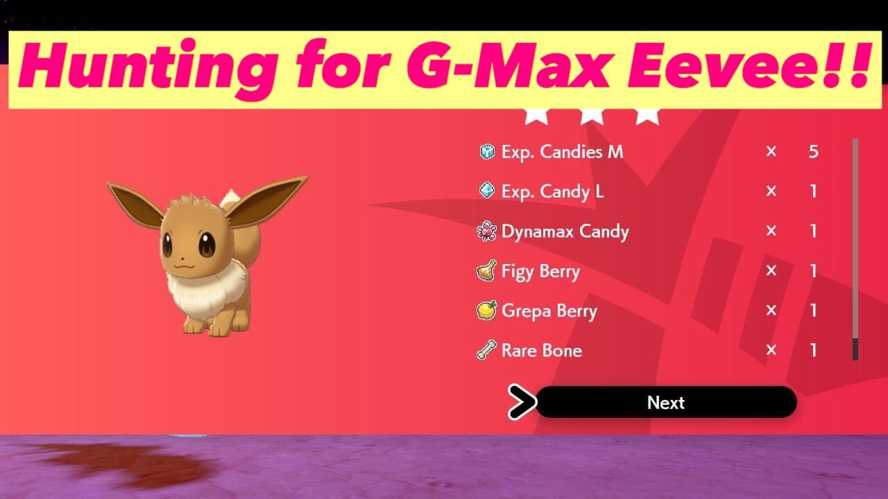 Hunting for G-Max Eevee!! - YouTube