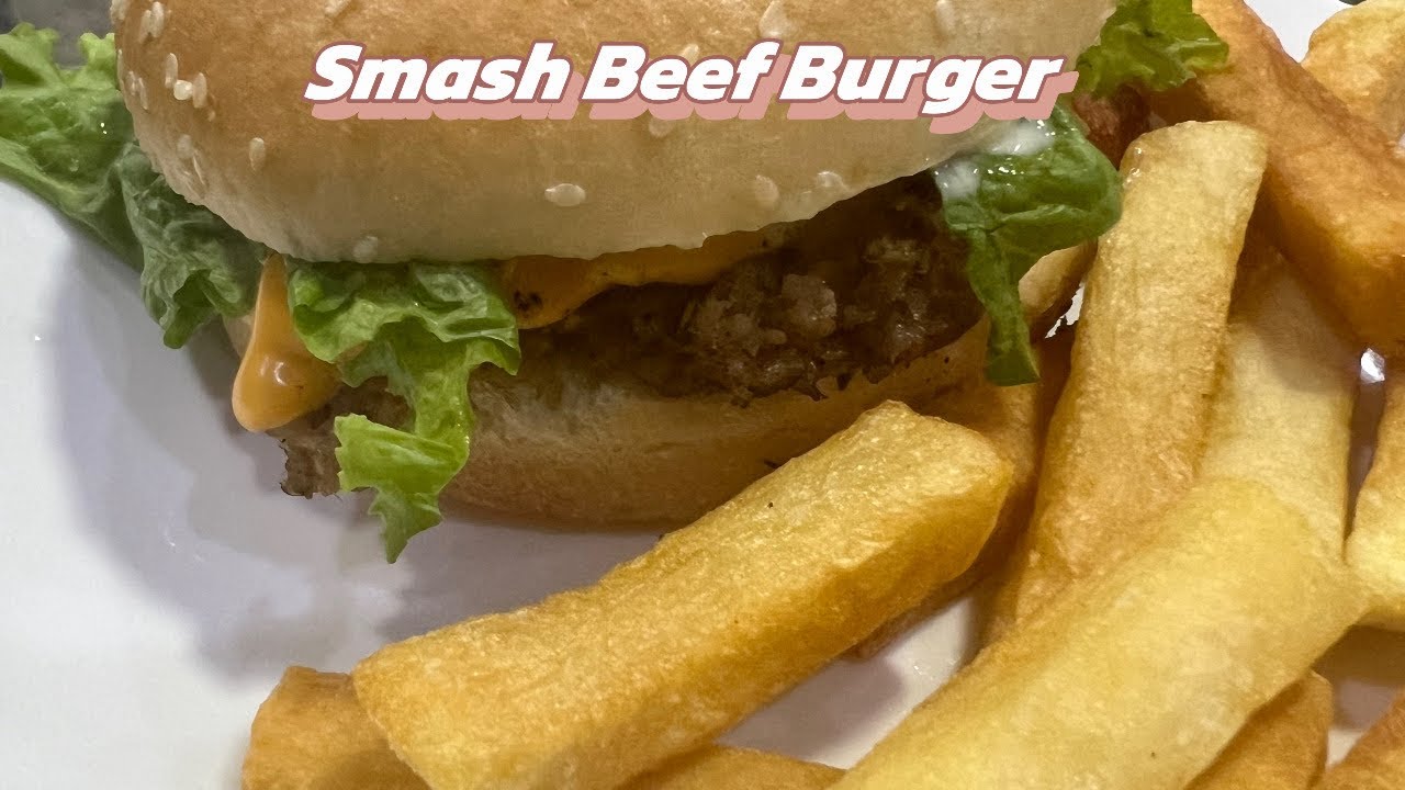 Smash Beef Burger 🍔 Recipe by Rin’s kitchen 👩‍🍳 - YouTube