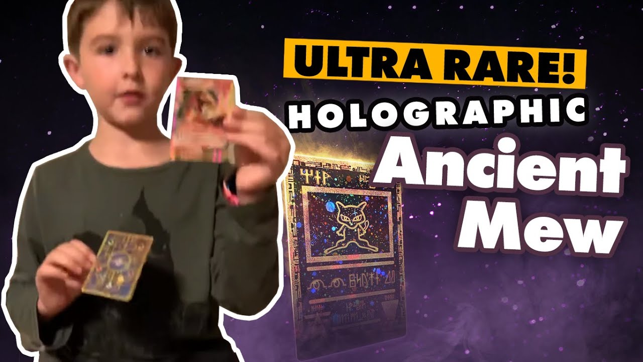Rare Holographic Mew Pokémon Hieroglyphic Ancient Card | EJCK4 - YouTube