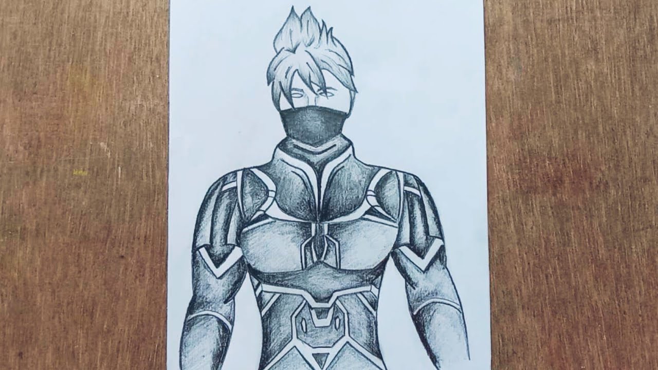 How to draw Free Fire || Free Fire character Drawing Step By Step - YouTube