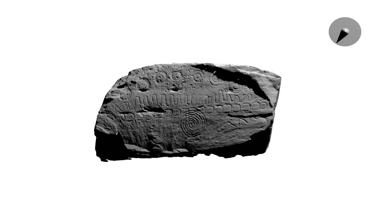 Dynamic Lighting of Decorated Kerbstone 52, Knowth - YouTube