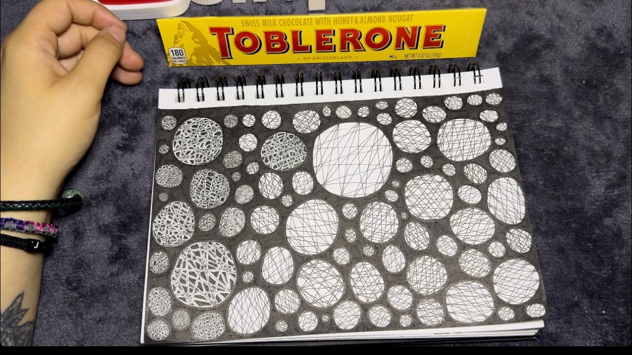 ASMR Toblerone Chocolate + Drawing - YouTube