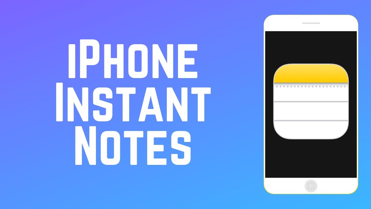 How to Set Up & Use iPhone Instant Notes - YouTube
