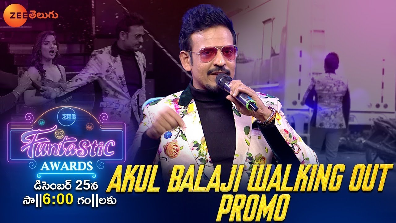 Akul Walking out Promo |Zee Telugu Funtastic Awards | Funniest Awards ...