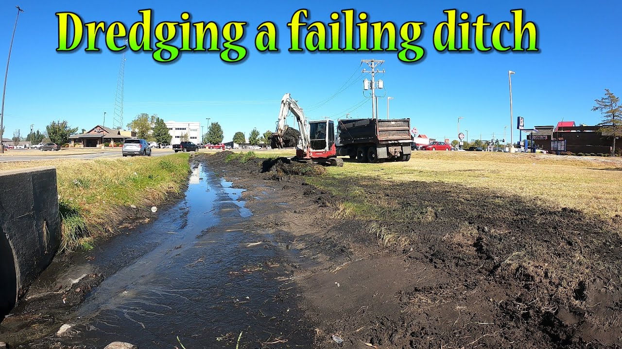 Dredging A Silted In Ditch - YouTube