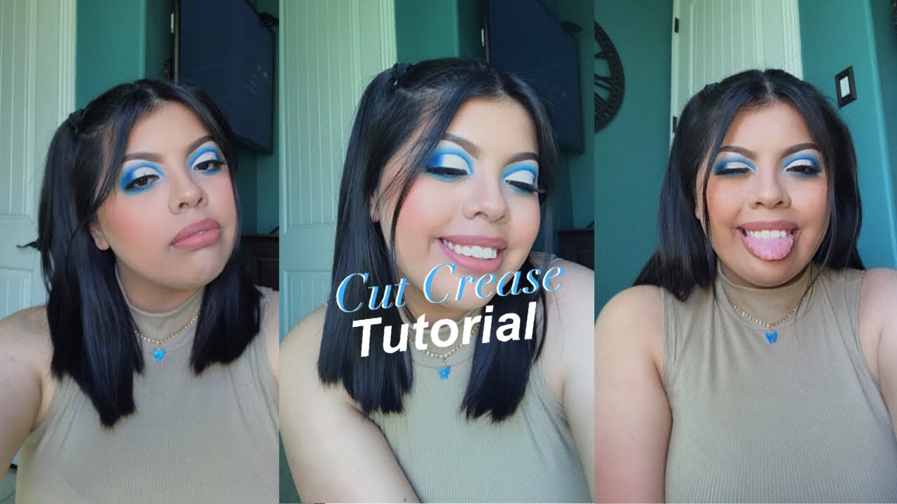 Blue Cut Crease Tutorial - YouTube