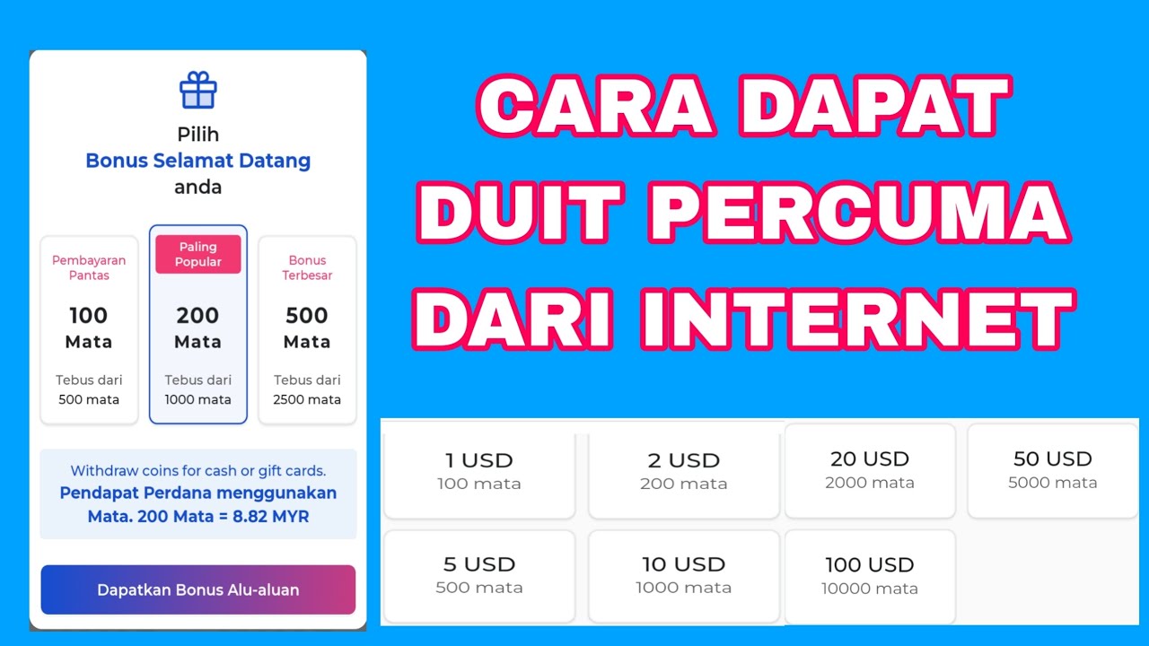 CARA DAPAT DUIT DARI INTERNET #aplikasibuatduit #aplikasilegitmembayar ...