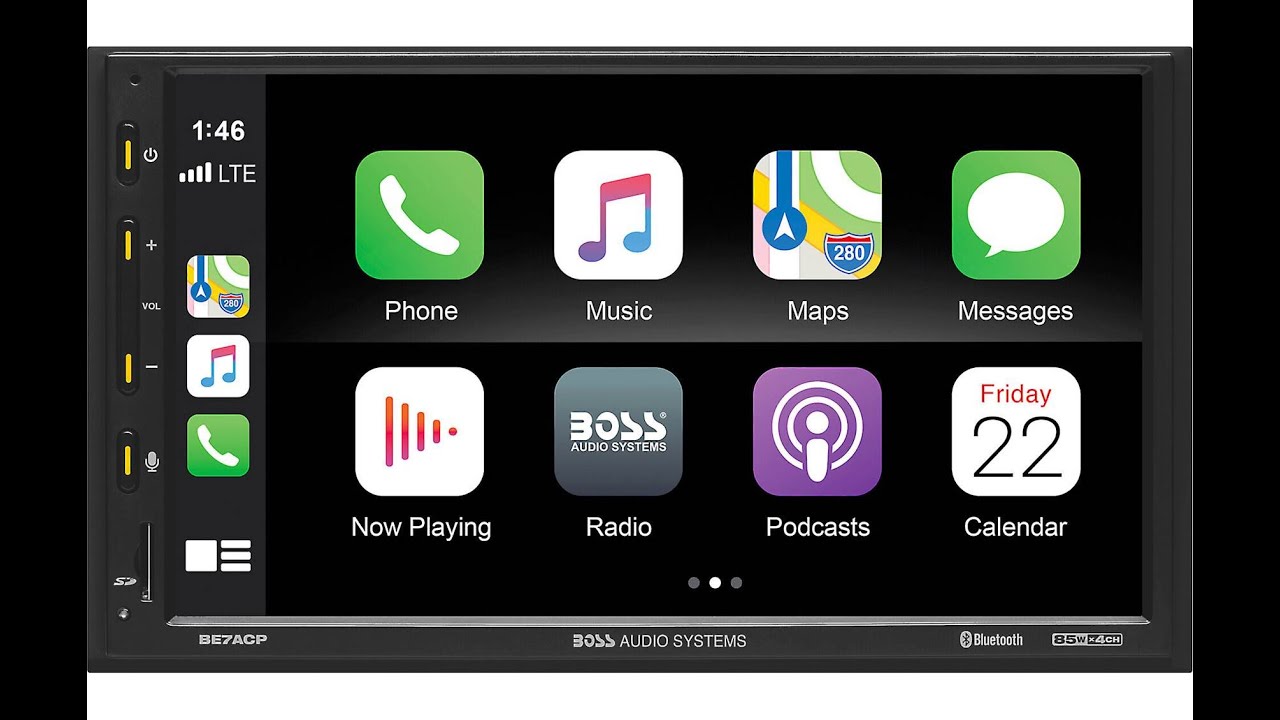 Boss Elite Stereo Receiver BE7ACP Support Andriod Auto and Apple ...