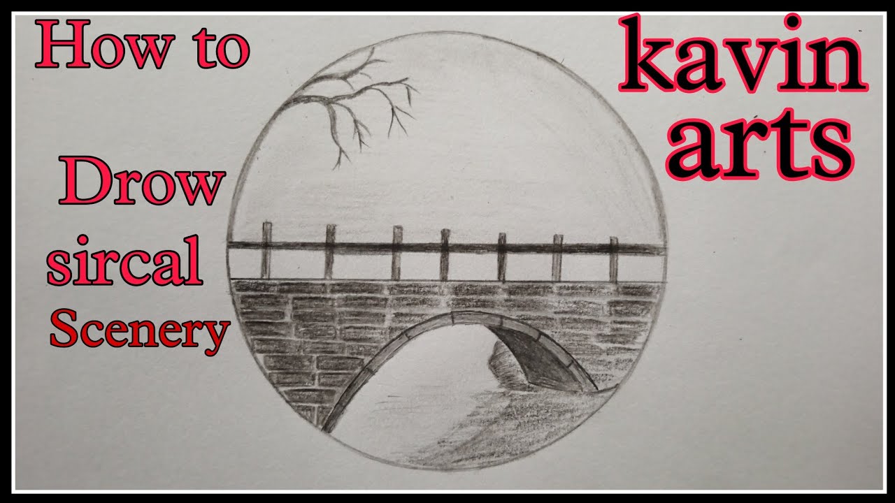 How to Drow Easy and Realistic sircal scenery || easy sircal scenery ...