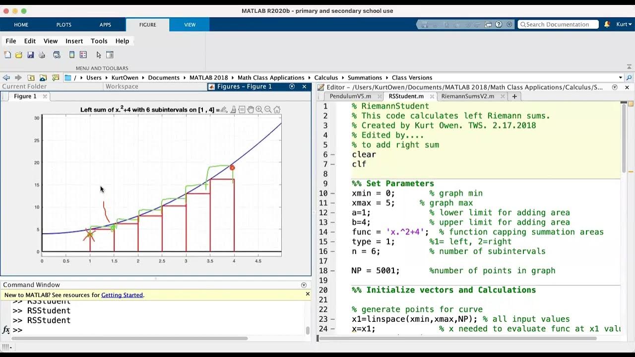 Creating a Right Sum in MATLAB - YouTube
