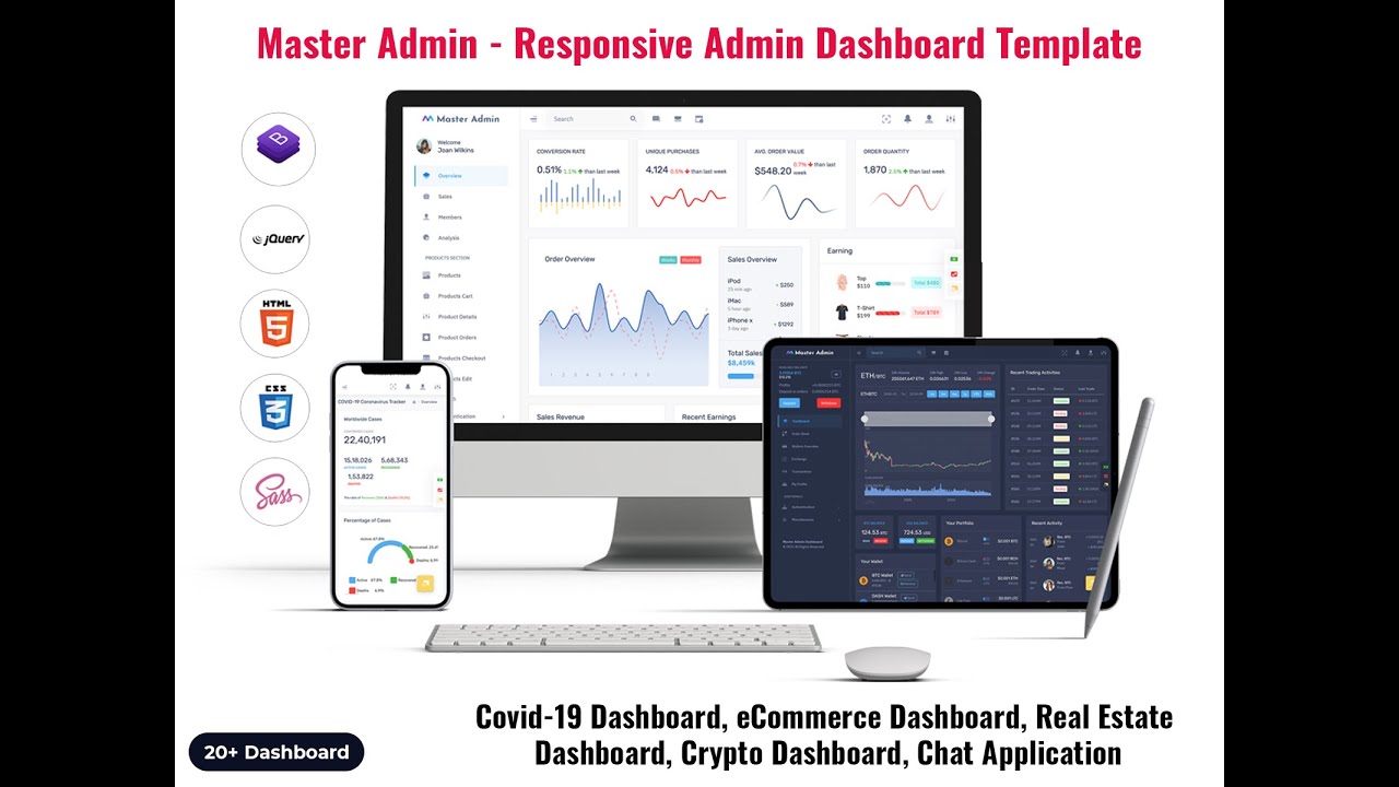 Master Admin – Bootstrap 5 Dashboard And Responsive WebApp Template ...