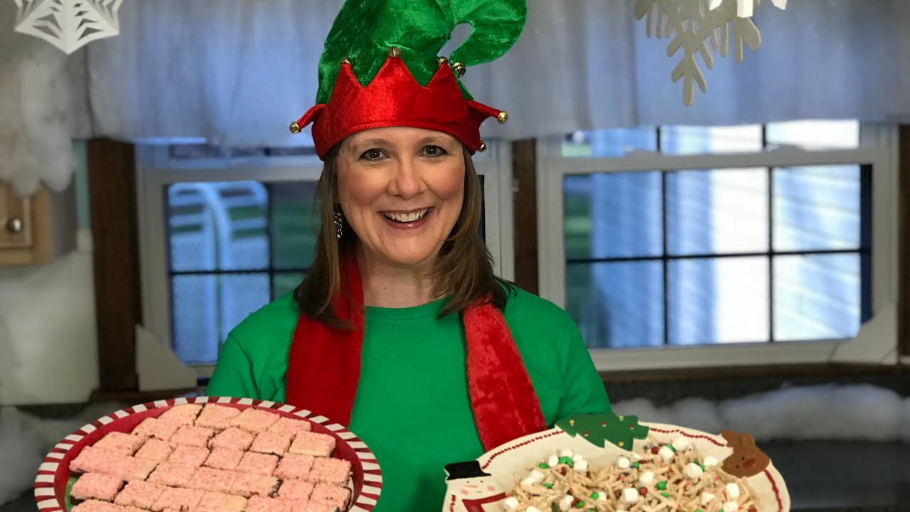 Elf Recipes Candy Cane Fudge and Spaghetti Cookies - YouTube