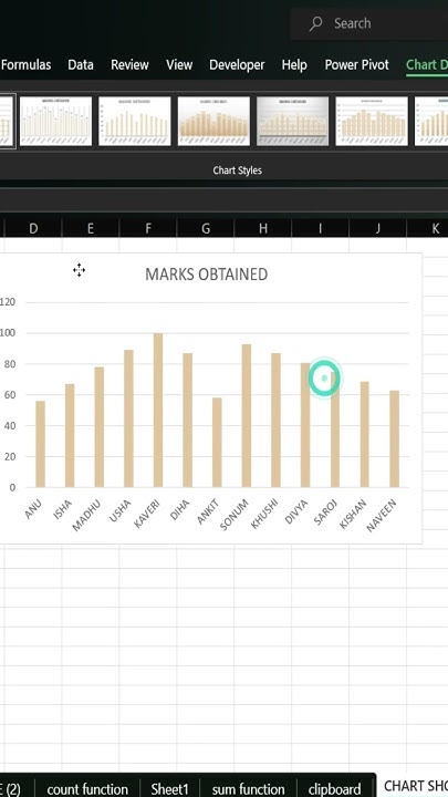 Insert chart and its type in just one click in excel #exceltech #exceltips - YouTube