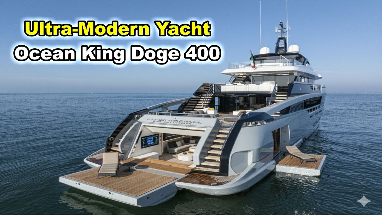 Ultra-Modern Ocean King Doge 400 Yacht: Explorer Luxury Redefined - YouTube