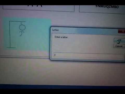 Classic visual basic game hangman - YouTube
