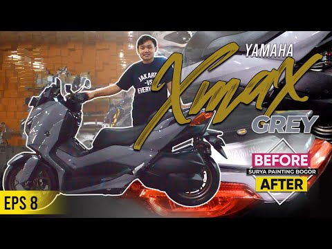 Surya Painting Bogor : Before - After Repaint Yamaha XMAX "Grey" - YouTube