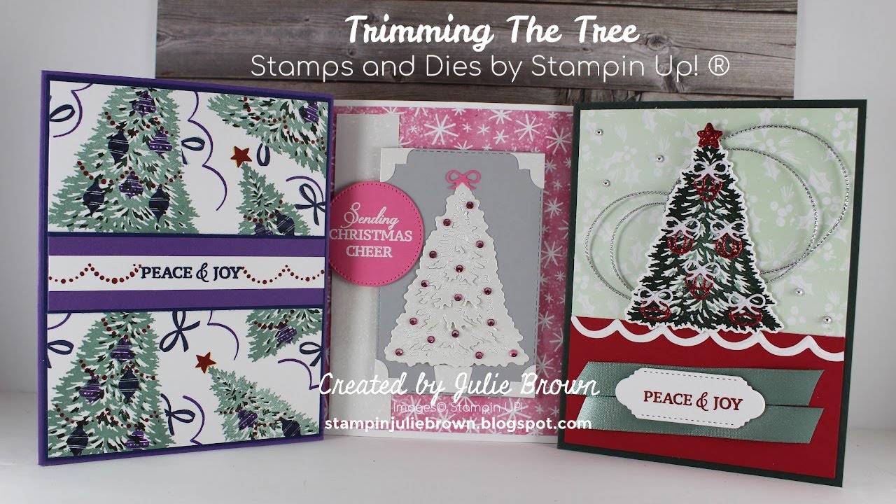 Trimming the Tree Bundle by Stamping Up!® Three ways! - YouTube