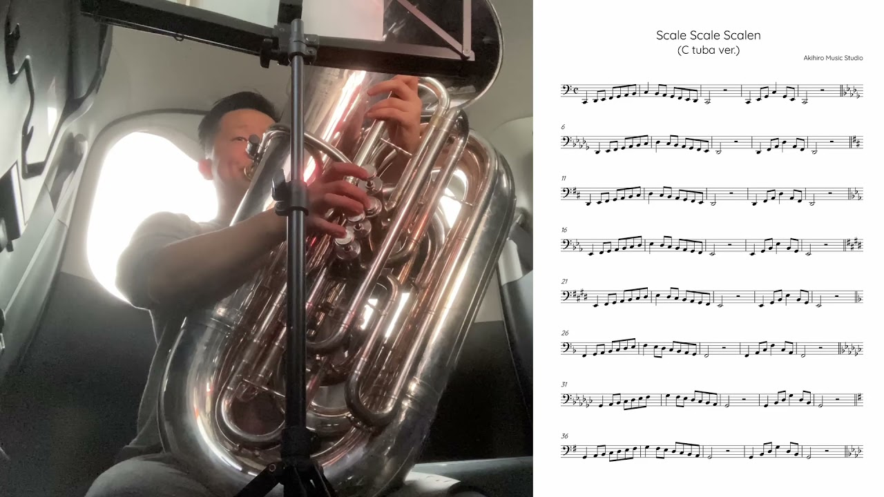 【Tuba Solo】Middle range major scale（Ctuba ver.） / 長調スケール（C管バージョン） - YouTube