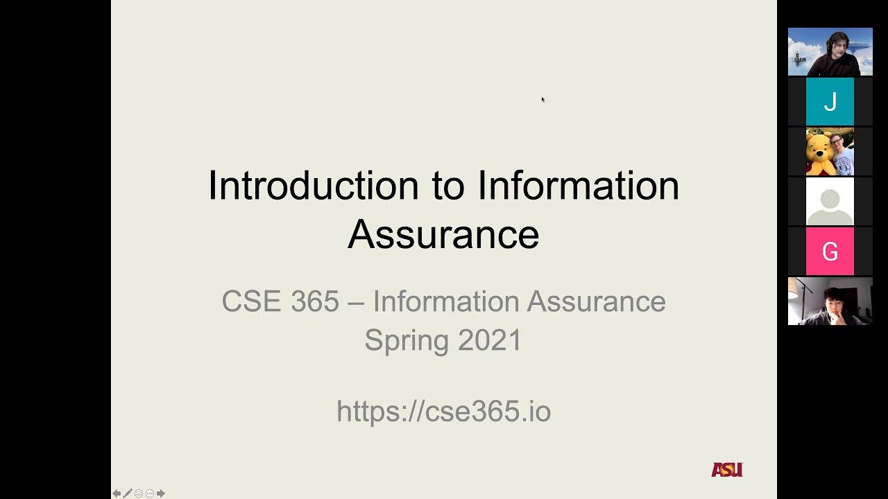 CSE 365 S21: 1-11-21 "Introduction and Overview pt. 1" - YouTube