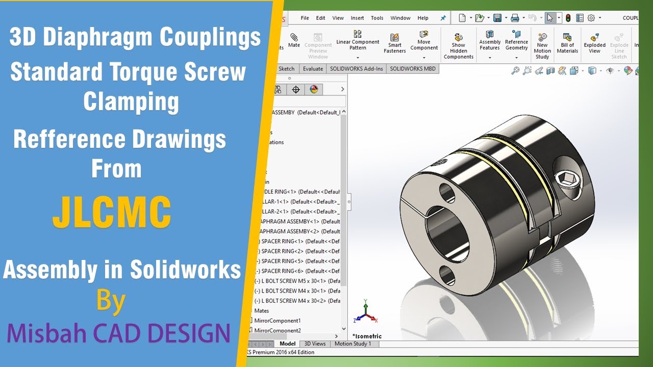 Diaphragm Couplings 3D Review Exploded - YouTube