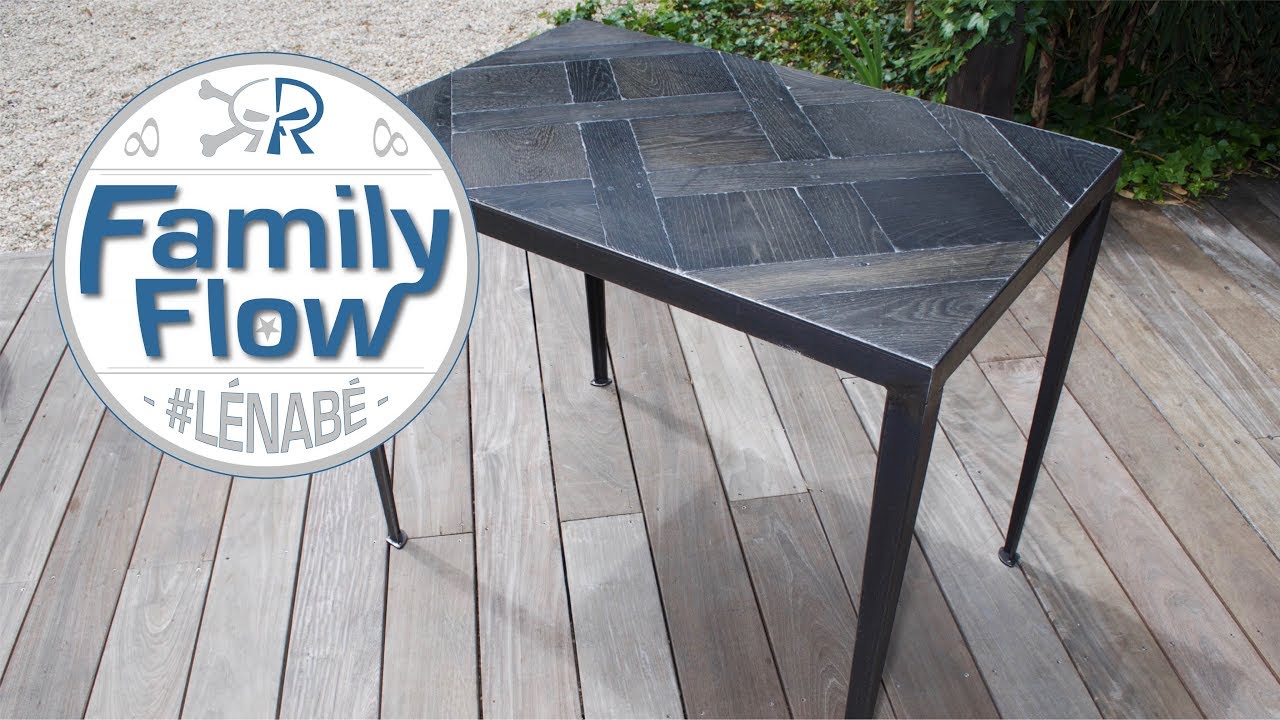 Homemade table metal and wood - YouTube
